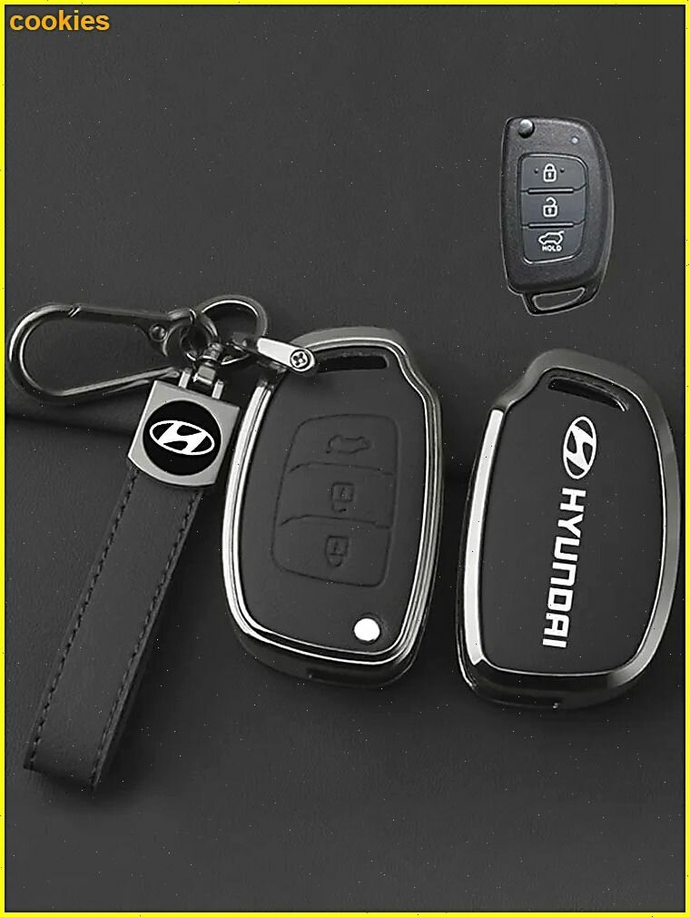 Кожаный чехол для ключа автомобиля для Хюндай Hyundai ix25 ix35 i10 i20 Solaris Tucson Sonata Santa Sport Elantra Creta Verna 2015 2016 2017 2018,3 кнопки, ZH