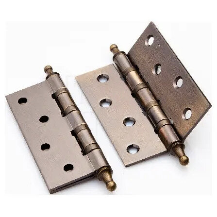 Петля стальная Renz (Ренц) 100x75x25 4 подшипника с колп. IN100-4BB CH бронза античная