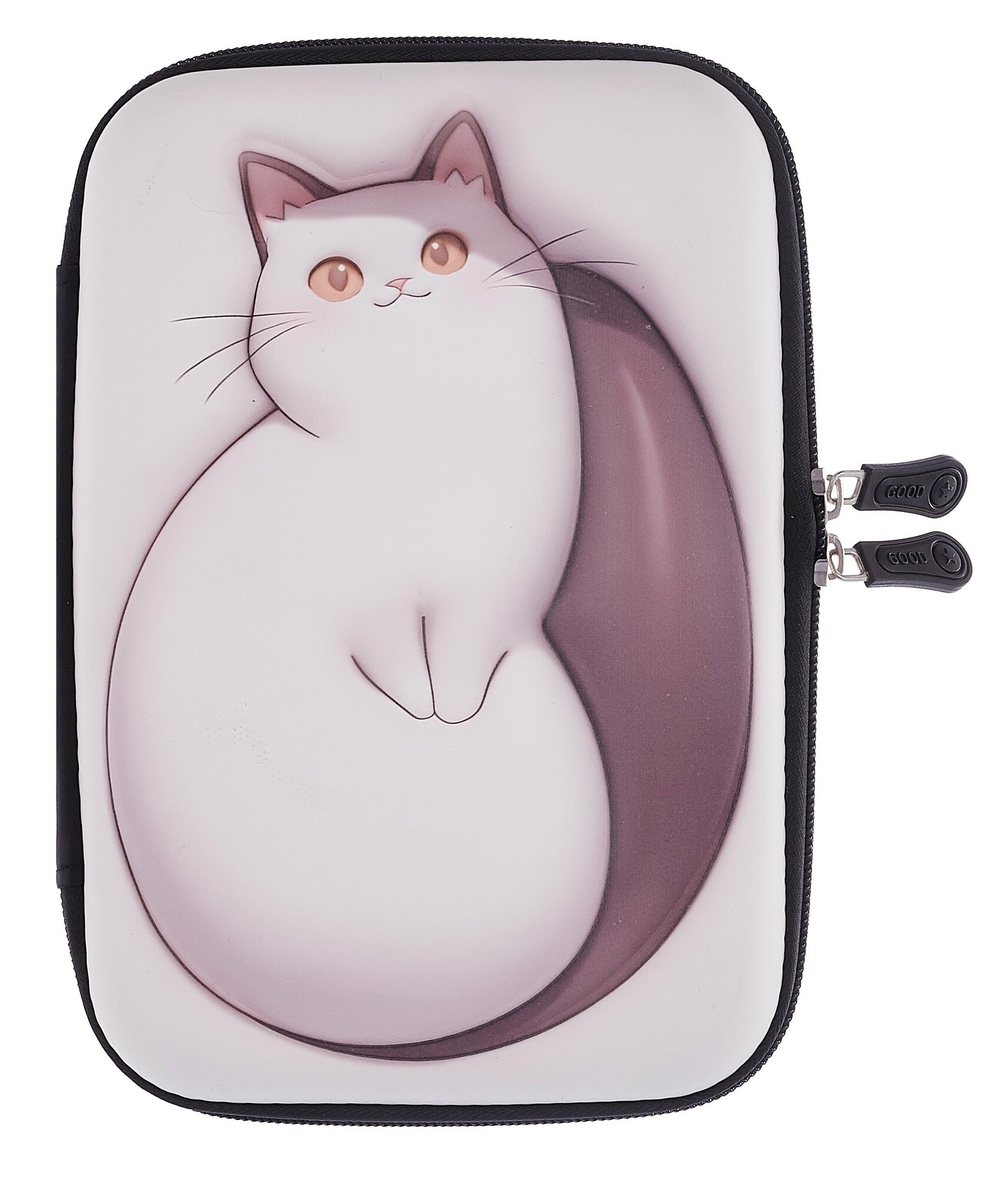 Пенал 1 отделение "Котики 3D", в ассортименте