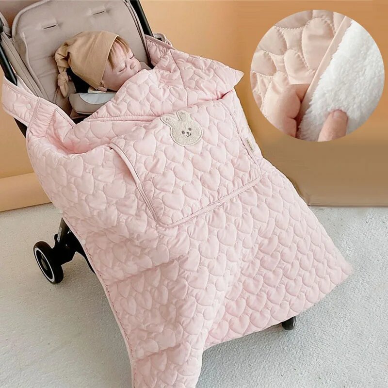 Розовый чехол для коляски Macroupta Bunny Thicken