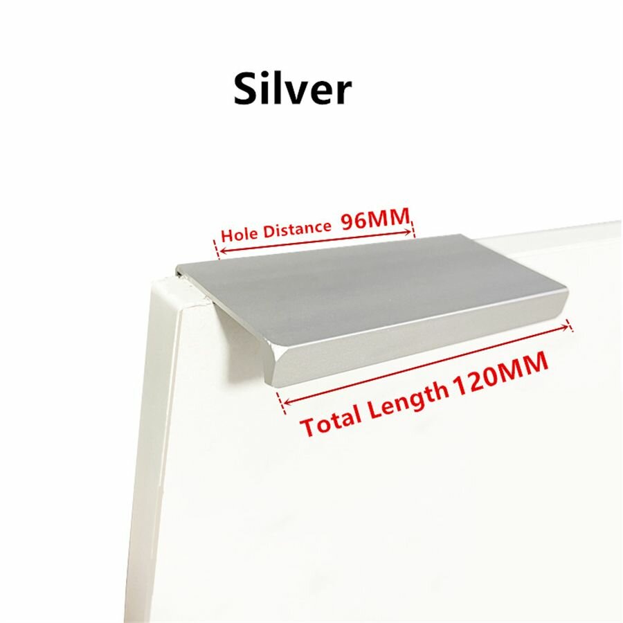 Ручка мебельная торцевая матовый белый, ручка для шкафов, ящиков, комодов, для кухонного гарнитура, фурнитура для мебели