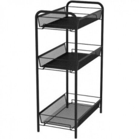 Этажерка "Ладья 2" метал. (44*25*69,5 см) черный Э 290 Ч