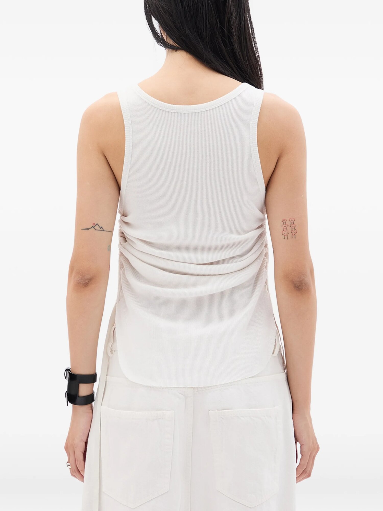 Топ Ann Demeulemeester Mara, размер 40, бежевый/белый — фото 1