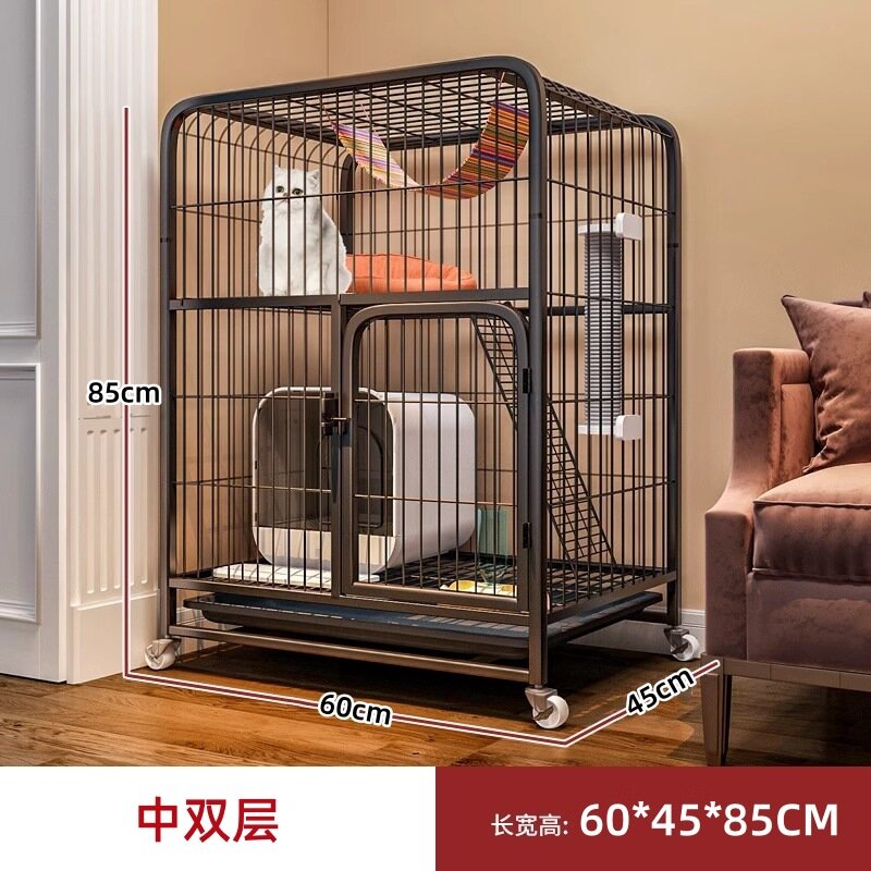 Клетка для кошек для домашнего использования, внутренняя, очень большая, с интегрированным туалетом, кошачий замок, клетка для кошек, домик для лазания