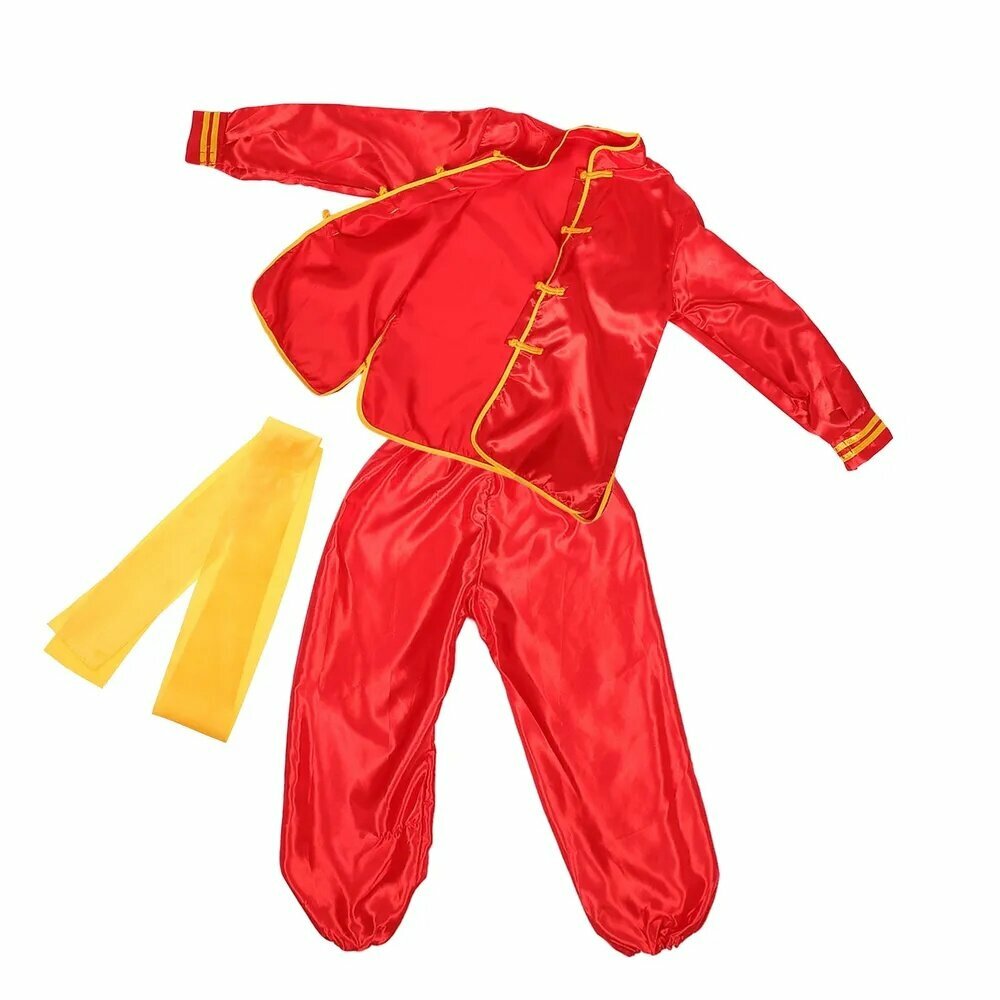 Детский костюм для ушу, однотонный, размер 140 см