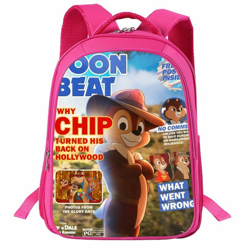 2026 Новый печатный рюкзак Qiqi и Didi, мультяшный милый периферийный рюкзак 16inch сливового красного цвета для детского сада и учеников начальной школы