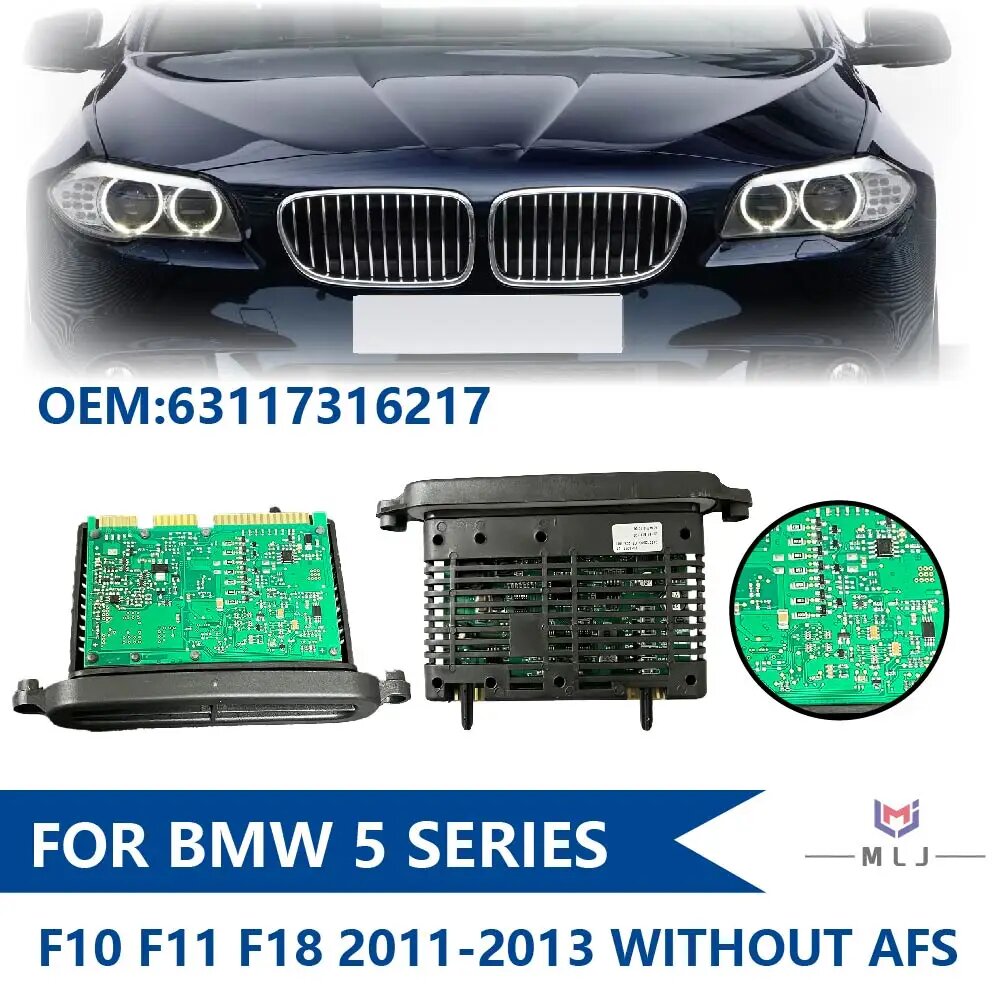 63117316217 Блок управления фарами для BMW 5 серии F10 GT F07 F11 2011-2013, модуль без AFS, 7316217, 7262947, автомобильные аксессуары