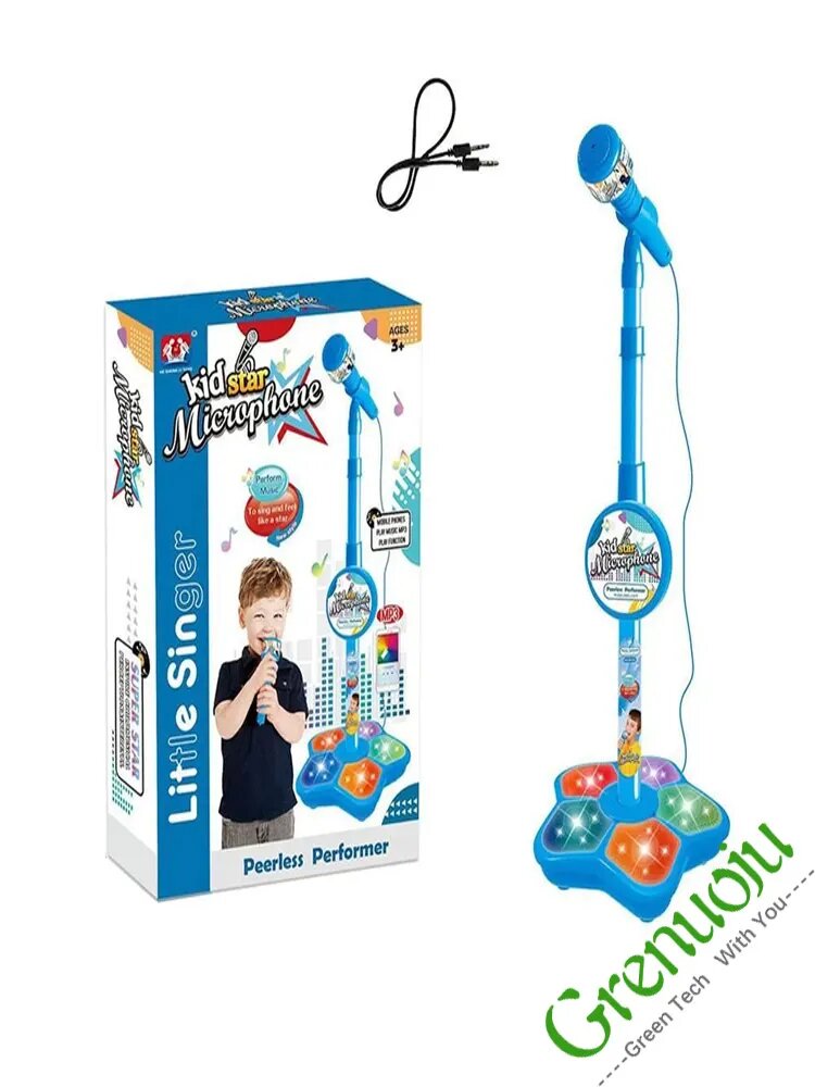 Детский микрофон с подставкой, караоке, песня, музыкальный инструмент, игрушки для тренировки мозга, подарок на день рождения для девочек и мальчиков