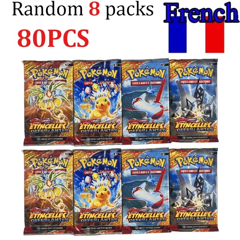 360 штук Французские Покемоновые карты 151 авентуры сбор Obsidian Flames Покемоновый Бустер Баттл Транзакционные Карды К