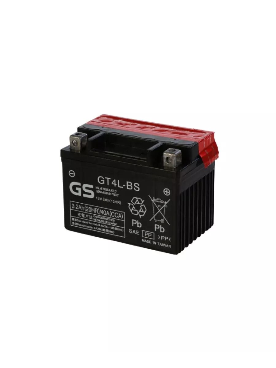 Аккумулятор GS GT4L-BS 12V 3.2Ач 40А 113x70x85 обр. пол.