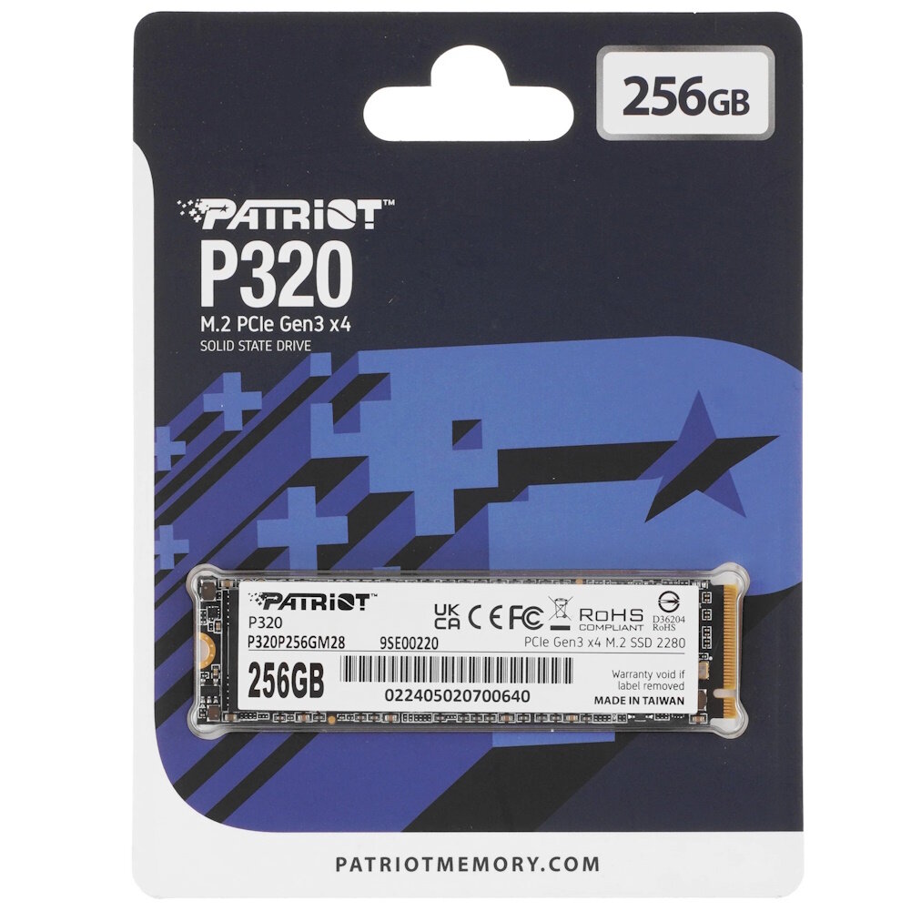 SSD-накопитель 256 ГБ M.2 NVMe накопитель Patriot P320 [P320P256GM28]