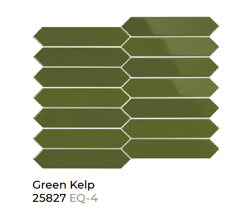 Плитка Equipe ARROW GREEN KELP глянец ( в уп. 44 шт -0,5 м2)