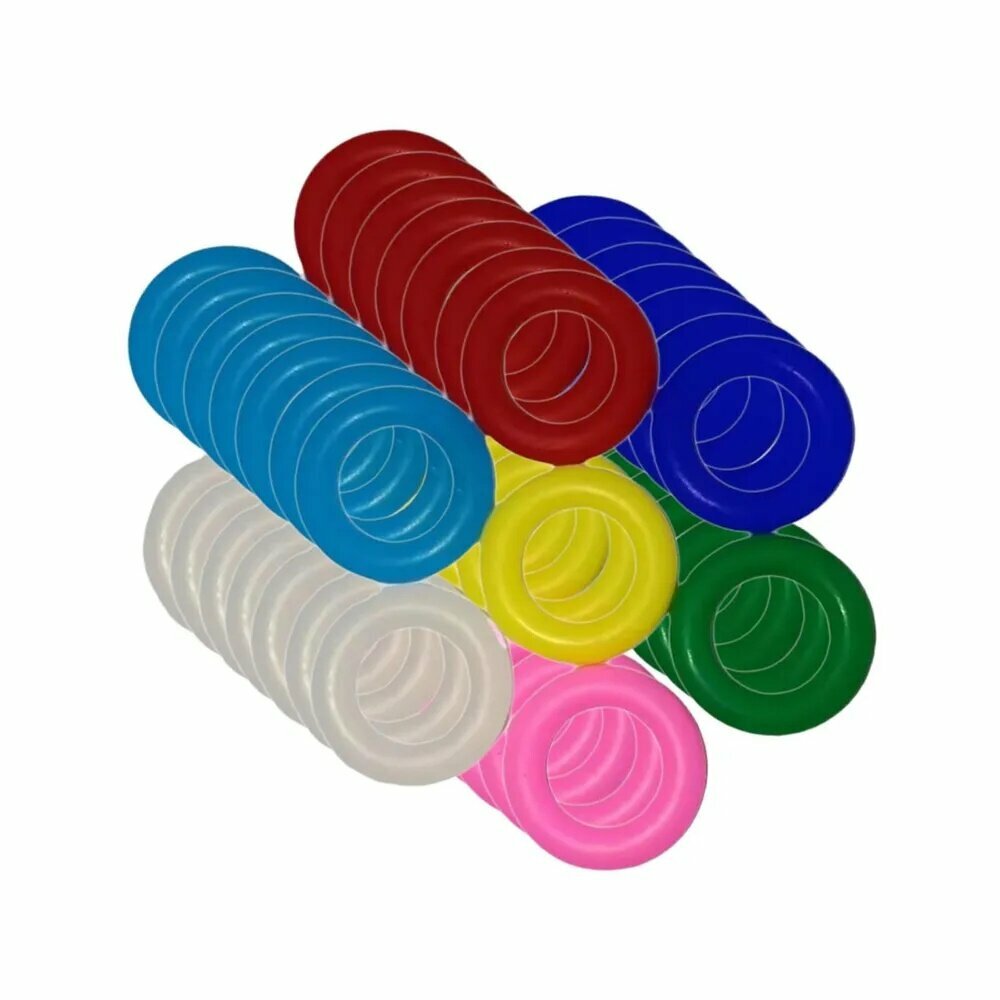 Кольца для птиц 100 шт, идентификационные кольца для ног перепелов, кур, голубей, 12 мм, резиновые, разноцветные