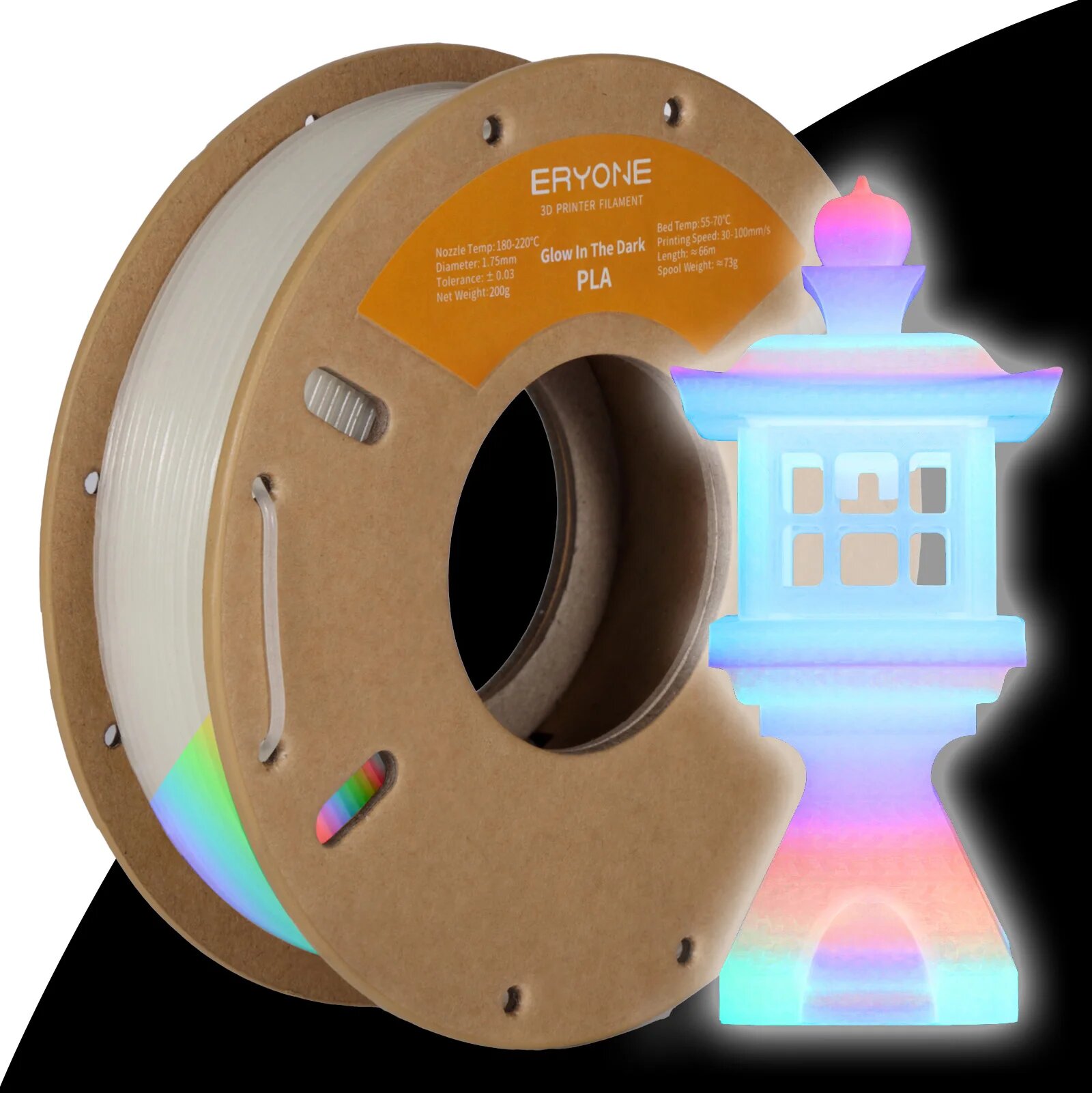 ERYONE PLA Glow Rainbow, 200г