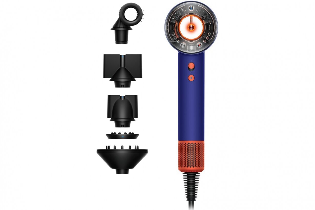 Фен Dyson Supersonic HD16 Nural, Vinca Blue/Topaz Orange (Синий/Топаз)