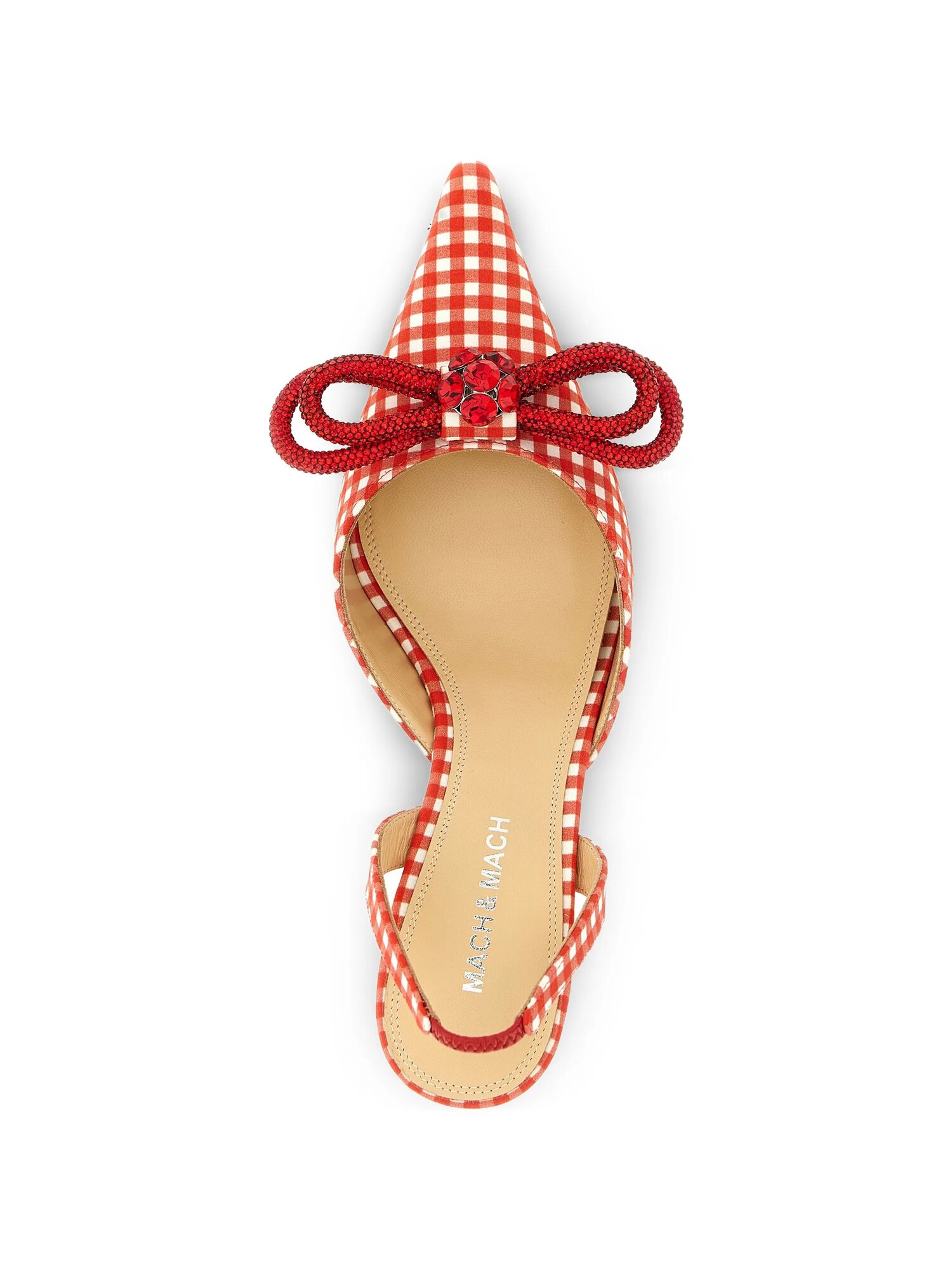 Туфли Mach & Mach Bow-detail pattern pumps, размер 40, red — фото 1
