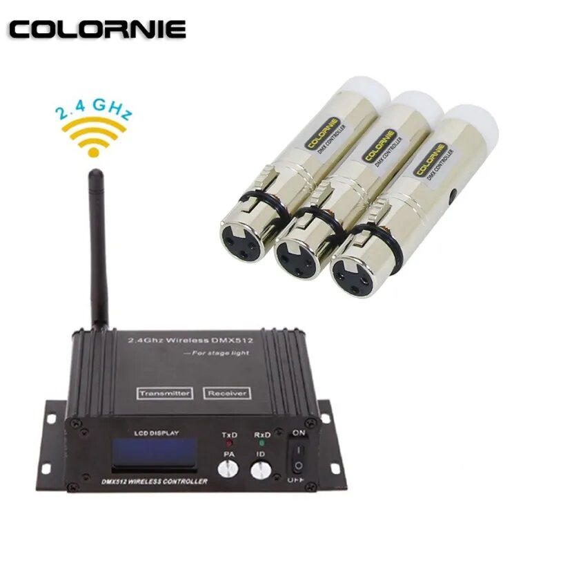 Беспроводной DMX-контроллер COLORNIE Европейская вилка (EU Plug), LCD and 3 receivers