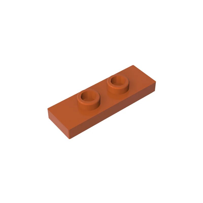 Пластина LEGO 1x3 с 2 шпильками, coffee, 20шт