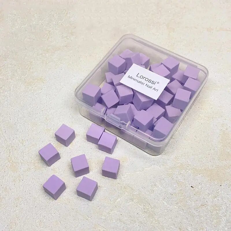 Мини-губки для ногтей LOROSSI, Purple, 50 шт.