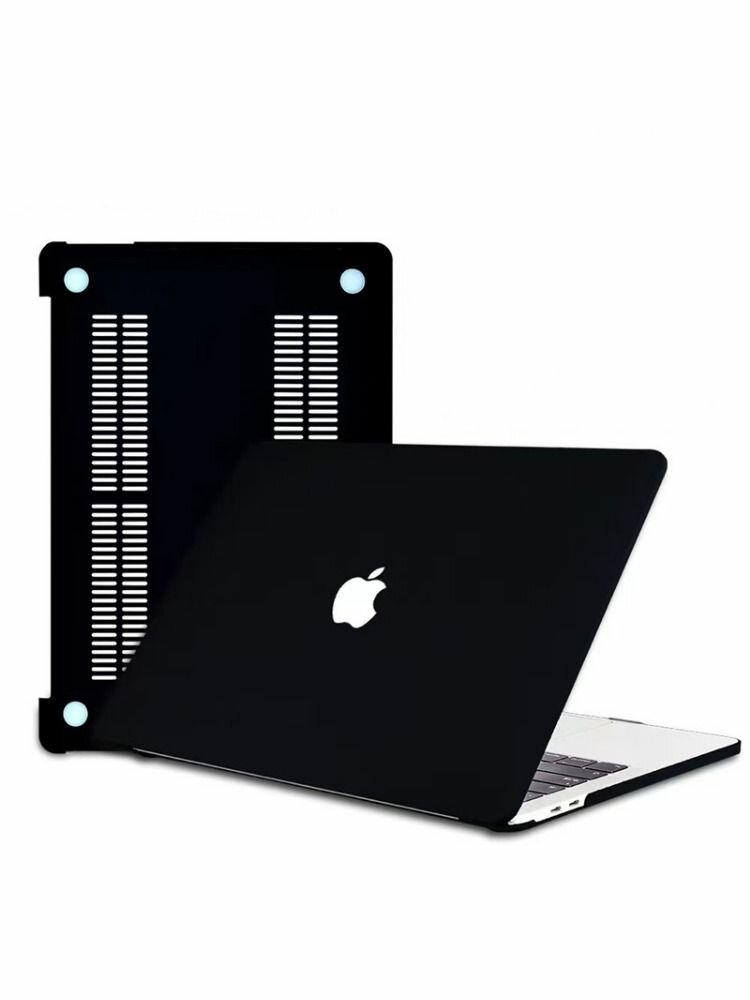 Чехол для Macbook Air 13 2025 2024 2022 / макбук air 13.6' M2 M3 M4 A2681 A3113 A3240 матовый черный розовый Чехол