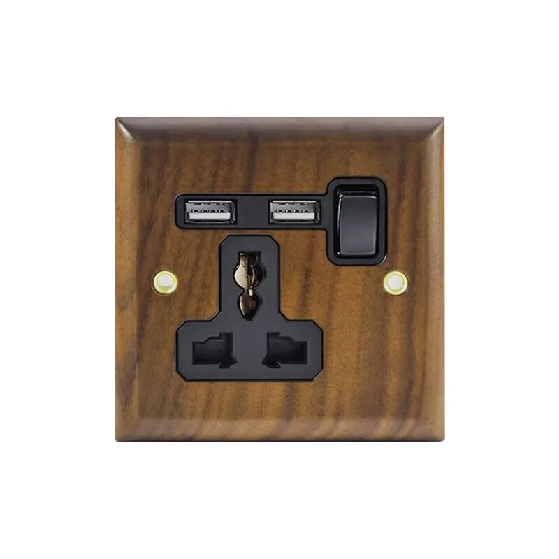 Ретро розетка с USB, универсальный цвет