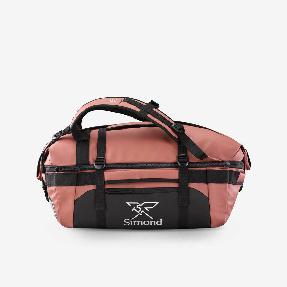 Decathlon Треккинговая сумка- рюкзак, Simond Duffel 500 Extend 40-60 л, цвет Терракотовый коричневый/ черный