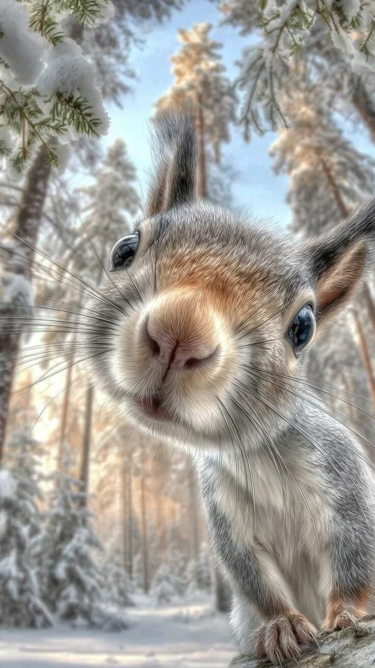 Алмазная живопись "Милая маленькая белка", 5D, круглая, 40x50 см. Производитель: Brose Art.