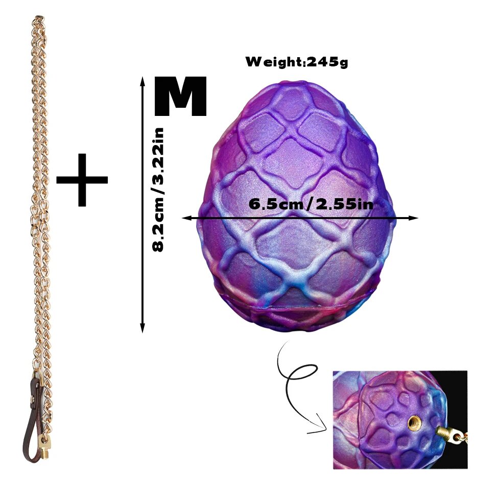 Новая большая анальная пробка типа яйца с цепочкой, анальные пробки для мастурбации Chain style-M