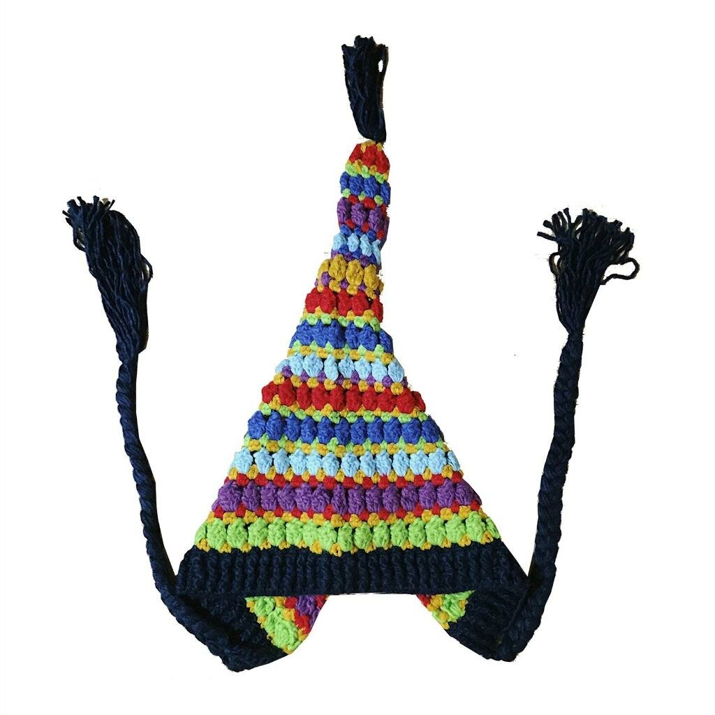 Вязаная крючком радужная панама