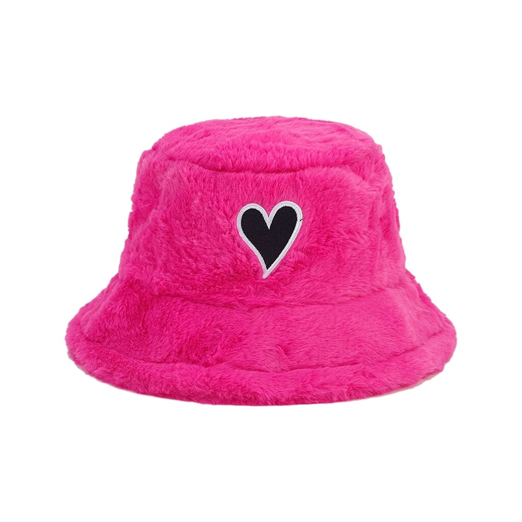Шляпа рыбака с Нашивкой Love patch-Розово-Красная