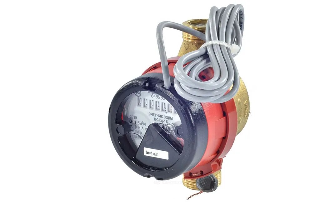 Счетчик г/в импульсный ВСГд Ду15 95С L110 1л/имп б/к Тепловодомер