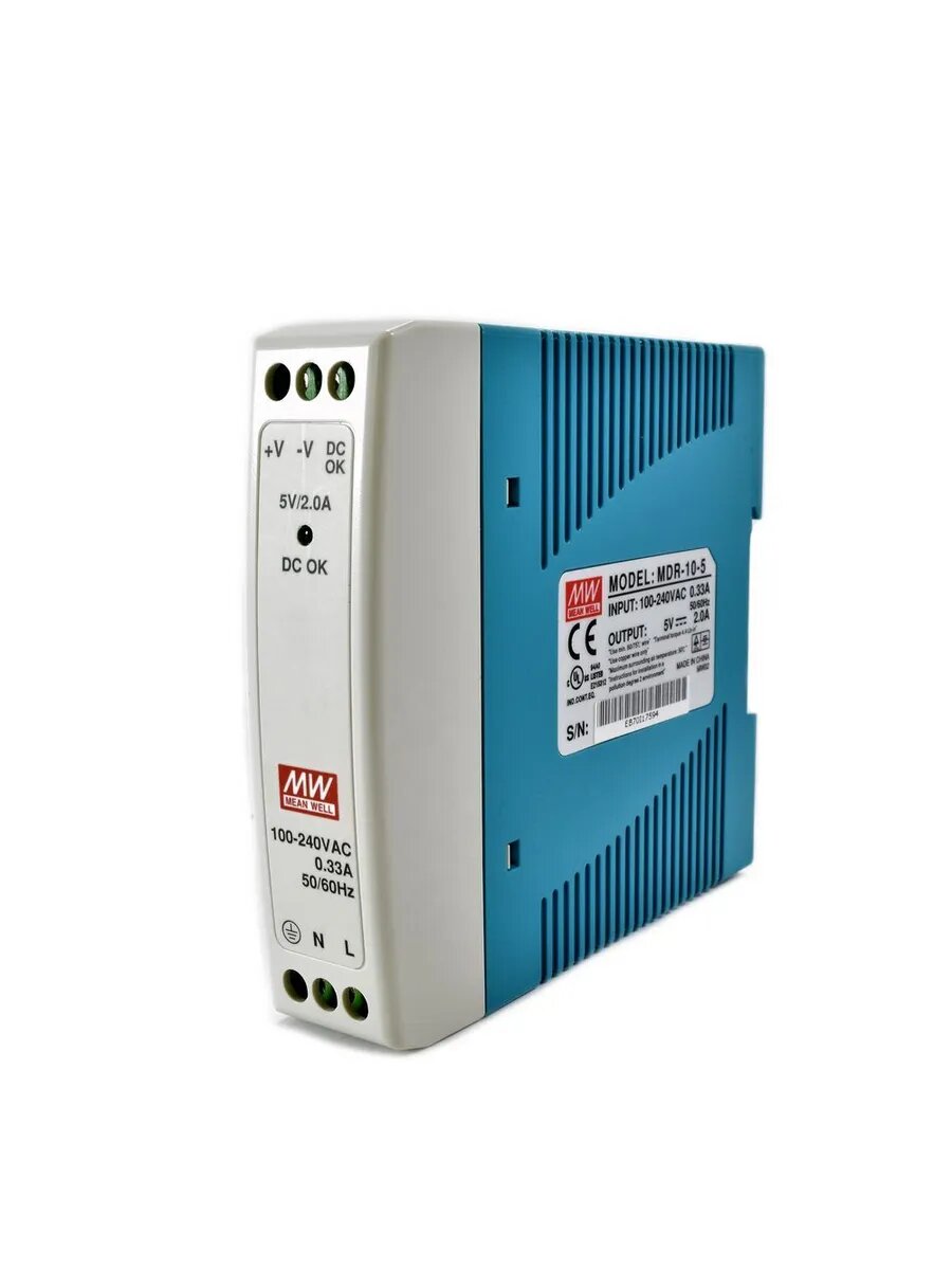 Блок питания MW MDR-10-5 10W 5V 2A на дин рейку