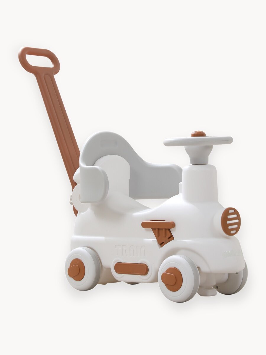 Поезд качалка - беговел - балансборд детский 3 в 1 UNIX Kids Train Grey от 1 года, балансир для детей