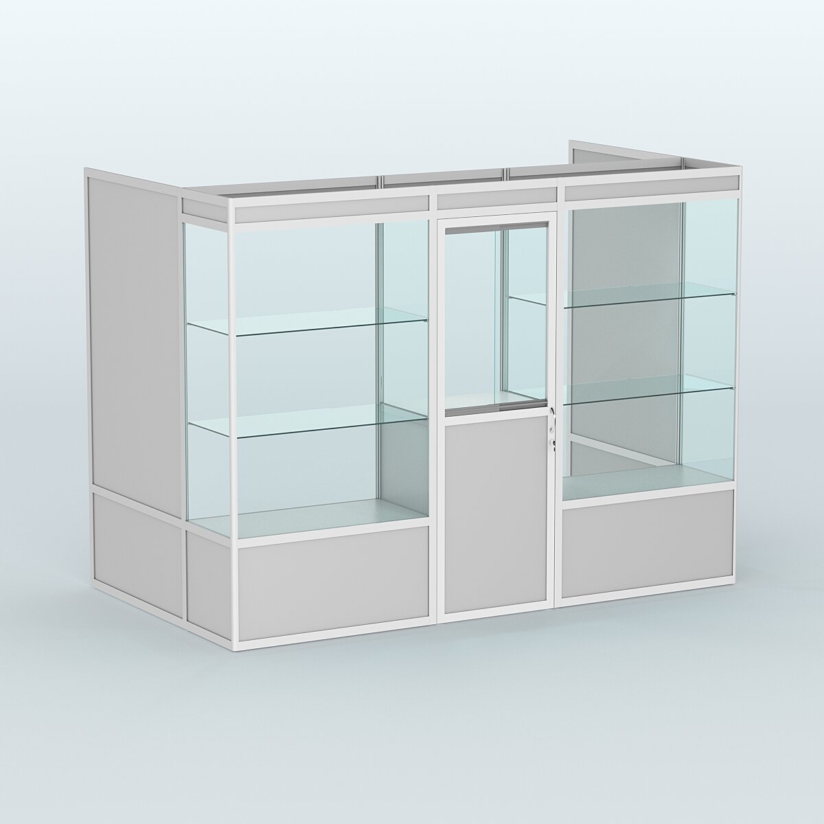 Павильон из профиля пристенный №1а (4,05 кв. м), Серый