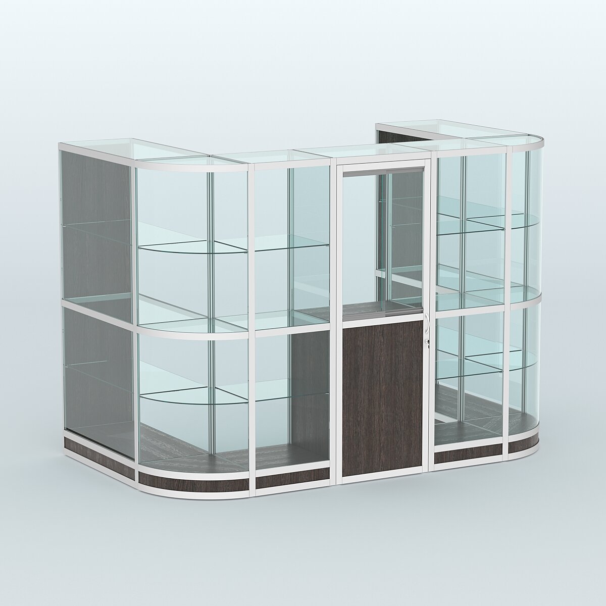 Павильон из профиля пристенный №4г (4,05 кв. м), Дуб Венге