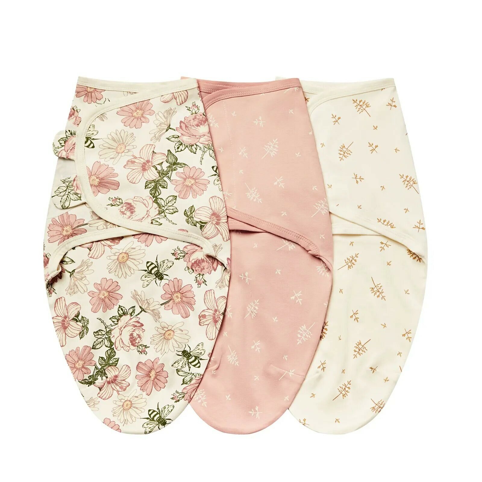 INSULAR детский хлопковый спальный мешок M, Розовый, Floral Bee