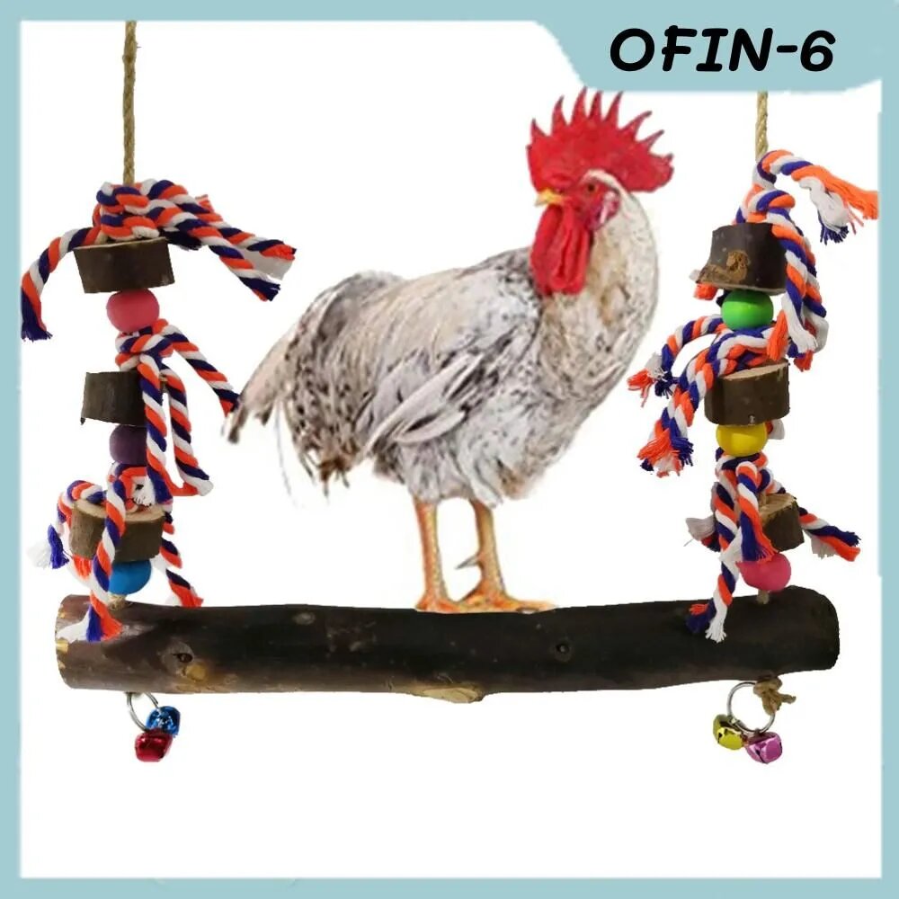 Деревянные качели для курицы