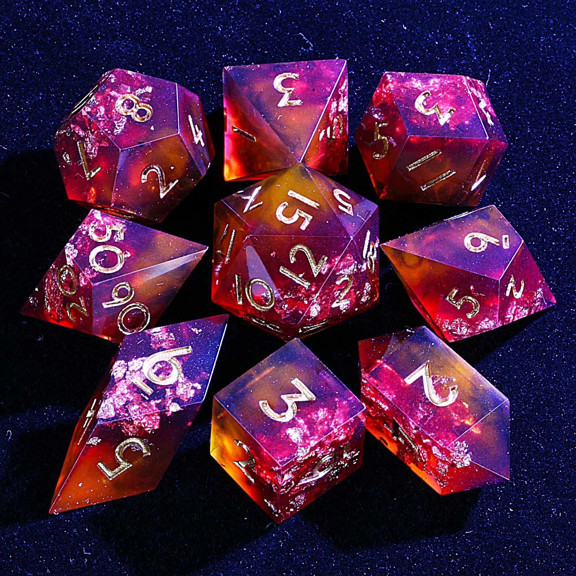 Наборы из 9 полиэдрических костей DD: Кровь Павшего Бога | Dice Sets Dungeons & Dragons RPG