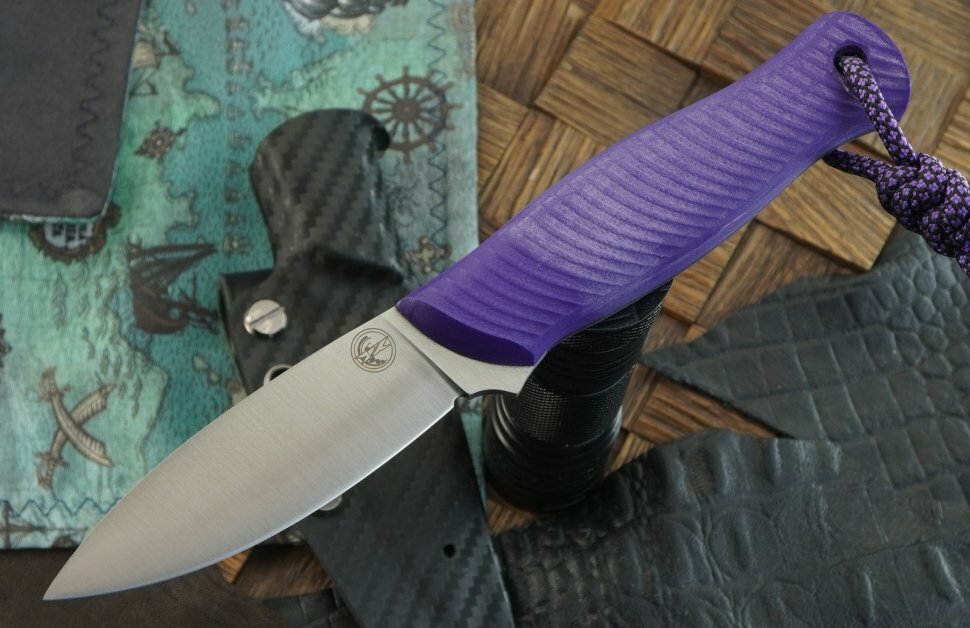 Семь Ножей Колибри, сталь Bohler N690, cryo, рукоять фиолетовый G-10