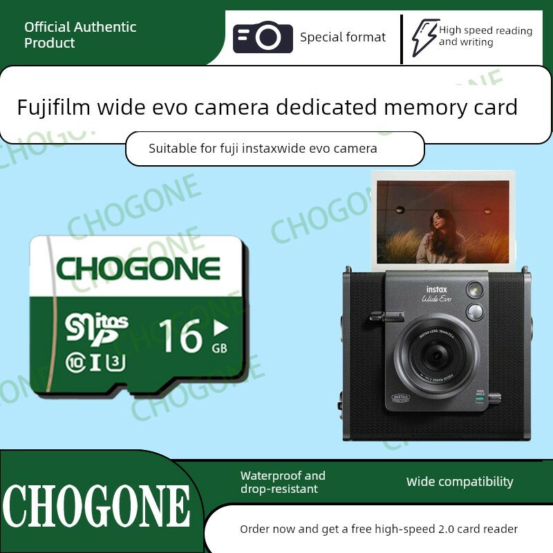 16GB SDXC UHS-I Высокоскоростная карта памяти для фотоаппарата Fuji WIDE EVO, быстрая запись/чтение, надежное хранение,