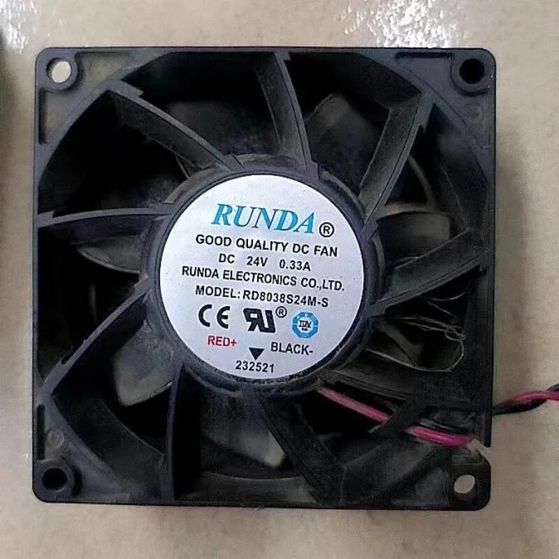 Подходит для инверторного вентилятора охлаждения RD8038S24M-S 24V 0.33A 8CM 8038