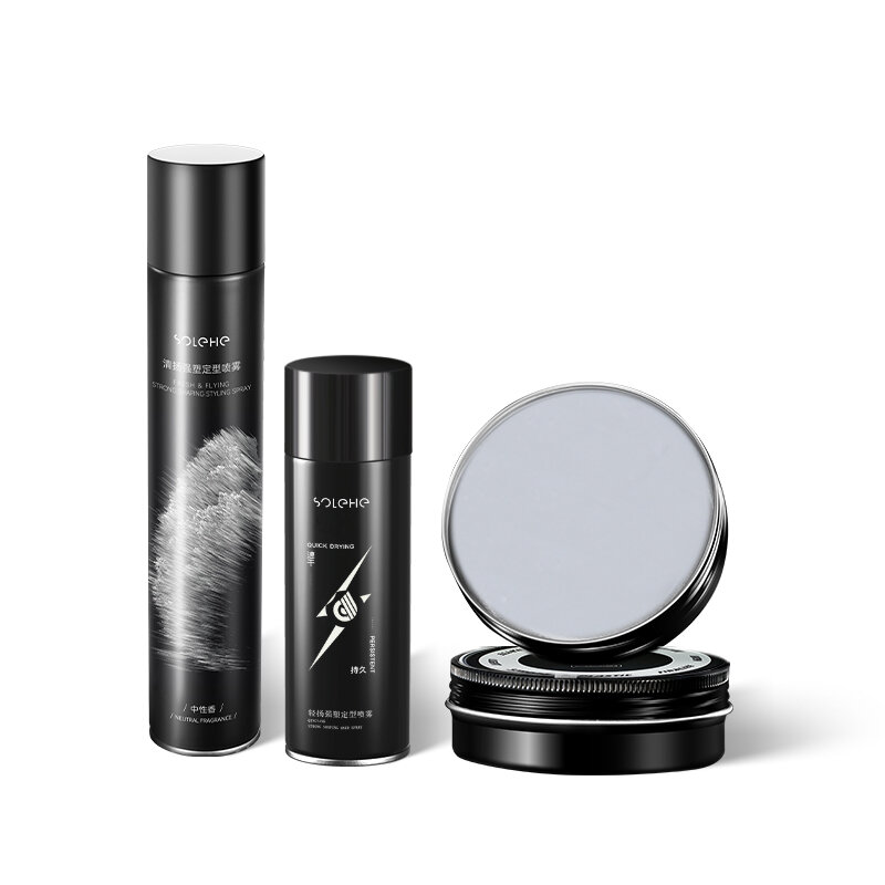 Набор лака для объема прически мужской HEFENGYU 5696575, долговечный, 2 в 1