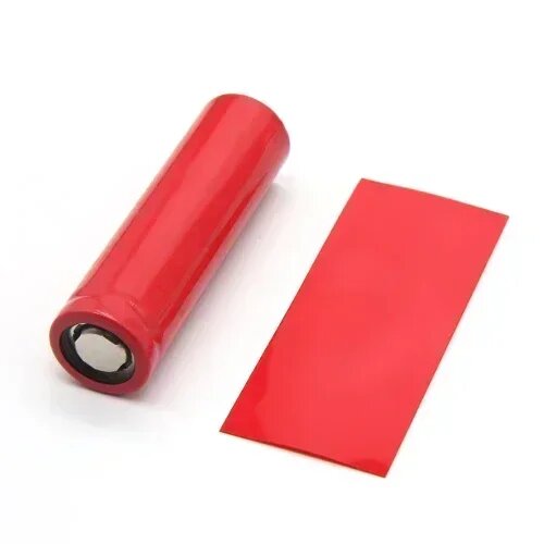 Термоусадочная трубка ПВХ для аккумуляторов 18650/26650/21700 No 5/No 7 Red, 20pieces, 21700 Film