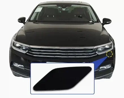 Крышка омывателя фар Black Left для VW Passat B8 2017-2019