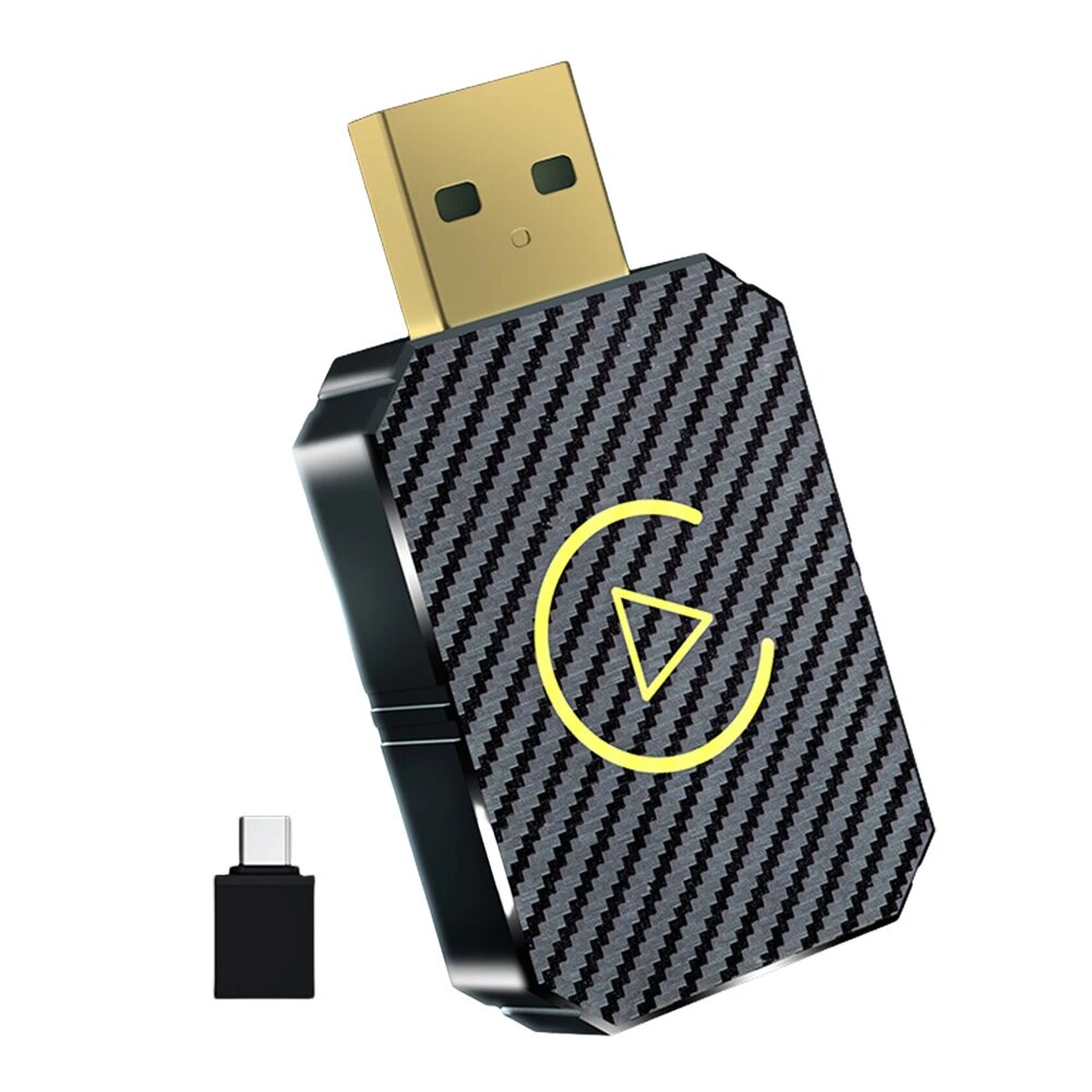 Беспроводной Android Auto и CarPlay 2 в 1, Bluetooth-совместимый адаптер 5.2 Wi-Fi для автомобилей с проводом OEM CarPlay Android Auto