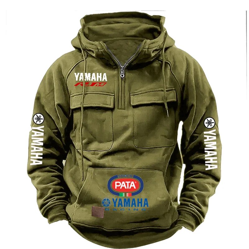 Мужская толстовка Yamaha, армейский зеленый, XXXL