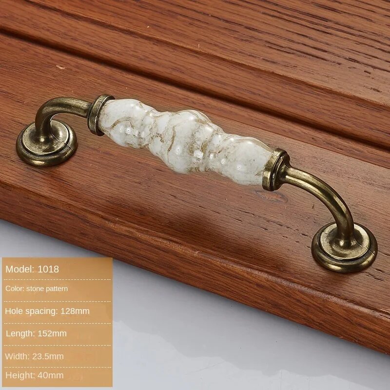 Мраморная керамическая ручка Stone Pattern