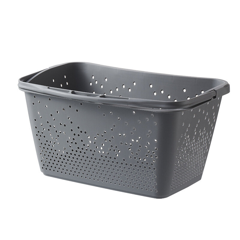 Многофункциональная корзина для хранения различных предметов, перфорированная корзина для овощей, пластиковая корзина для белья, складная квадратная корзина для хранения одежды.