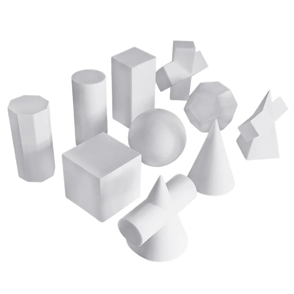 Набор для рисования геометрических фигур из смолы 10 шт для начинающих художников