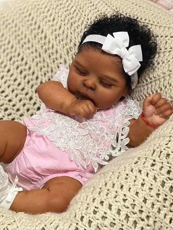 48 см полностью силиконовая виниловая кукла-реборн для девочек, Ресницы с корнями, Reborn Peaches